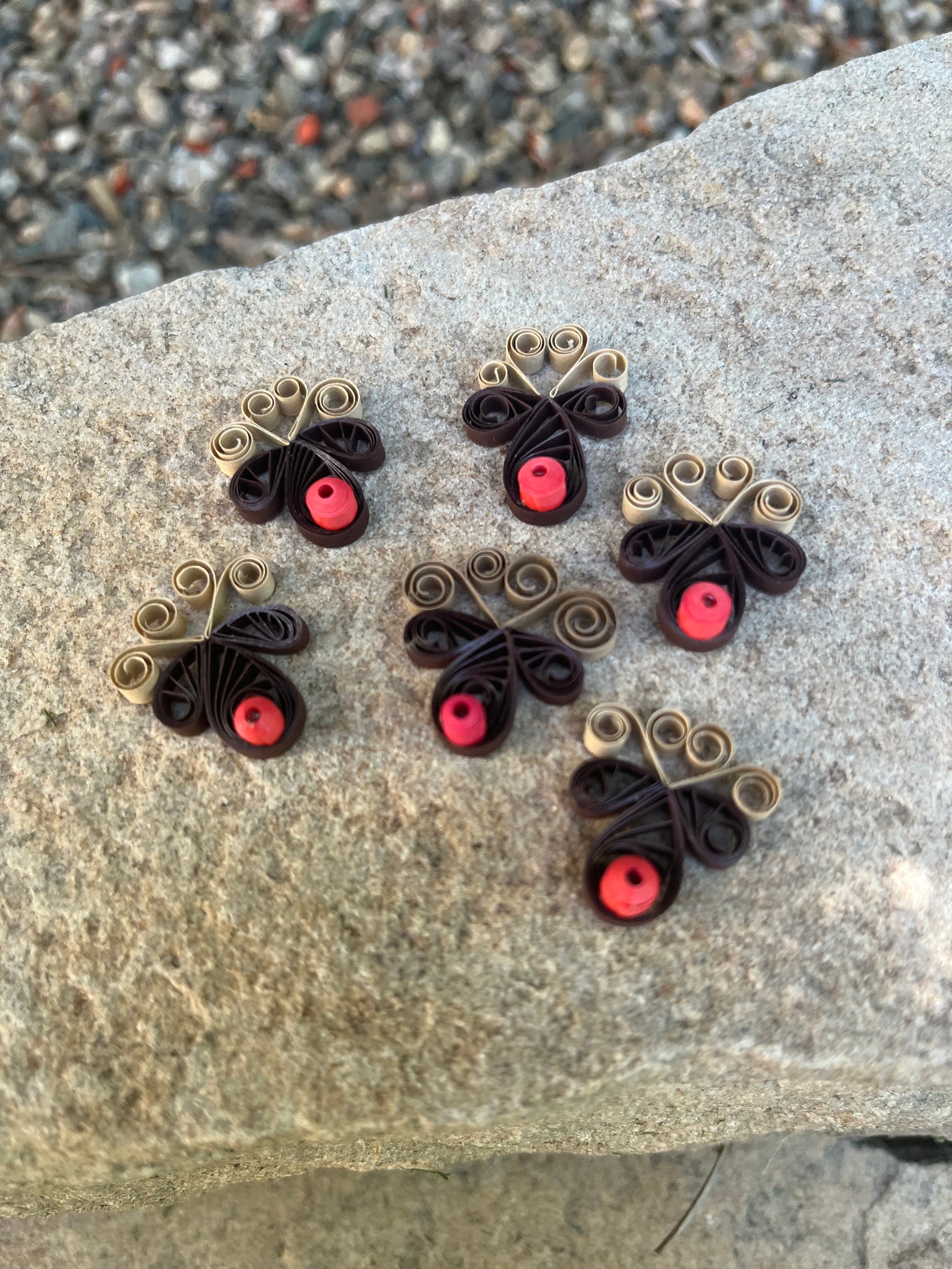 6 Reindeer Heads, Quilled Reindeer, Paper Reindeer, Handmade Reindeer ...