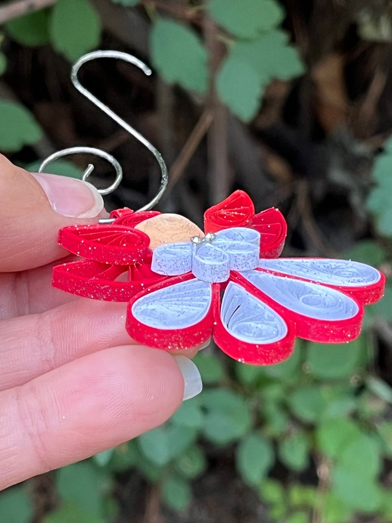 2 Red Angels Quilled Angel Quilled Decoration Quilled - Etsy