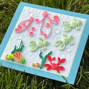 Ocean Card, Sea Turtle, Jellyfish, Crab, Birthday Card, Father's Day ...