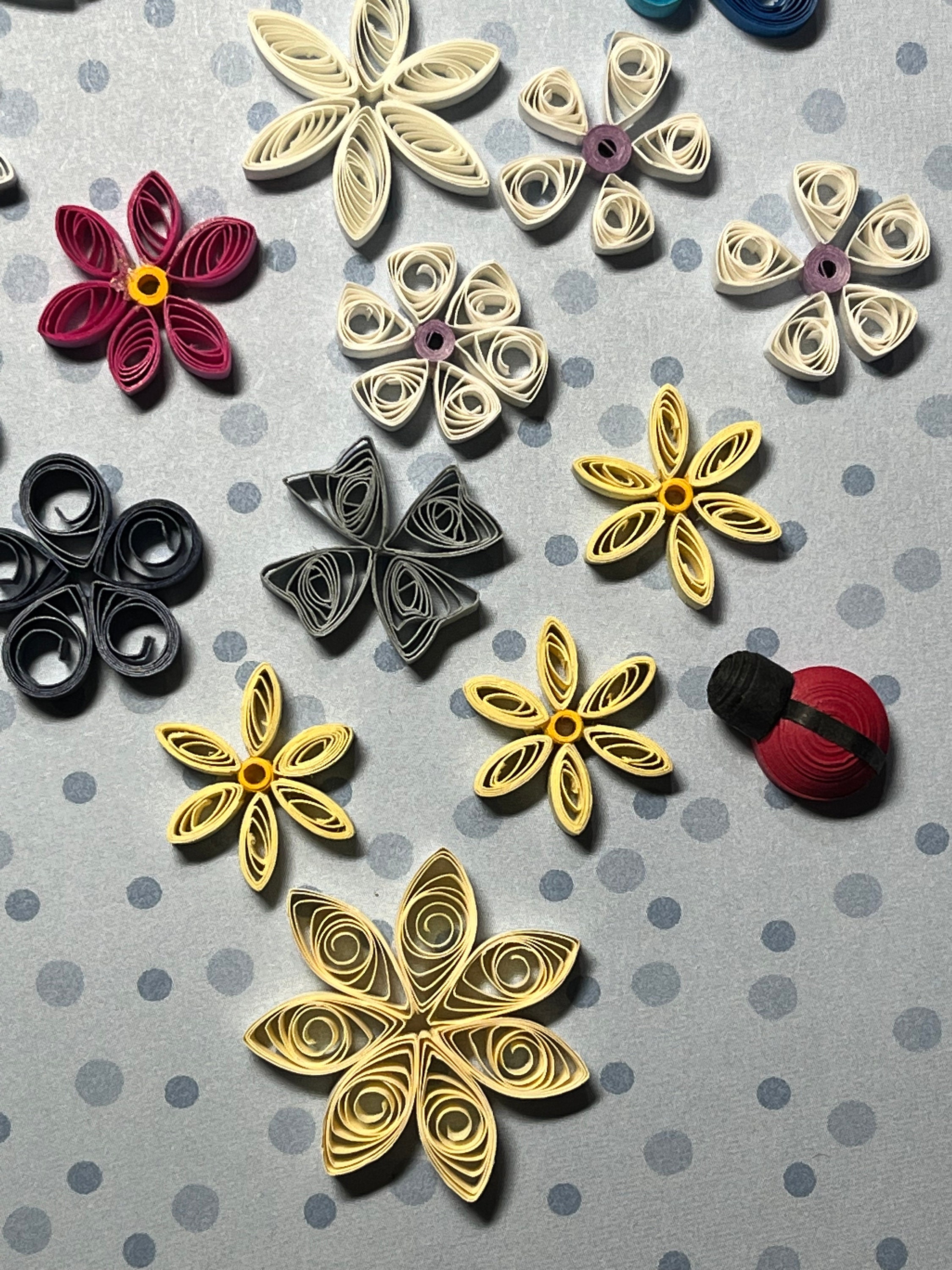 Nature Themed Quilling Sampler, Embellishment Sampler, Quilled Flower ...
