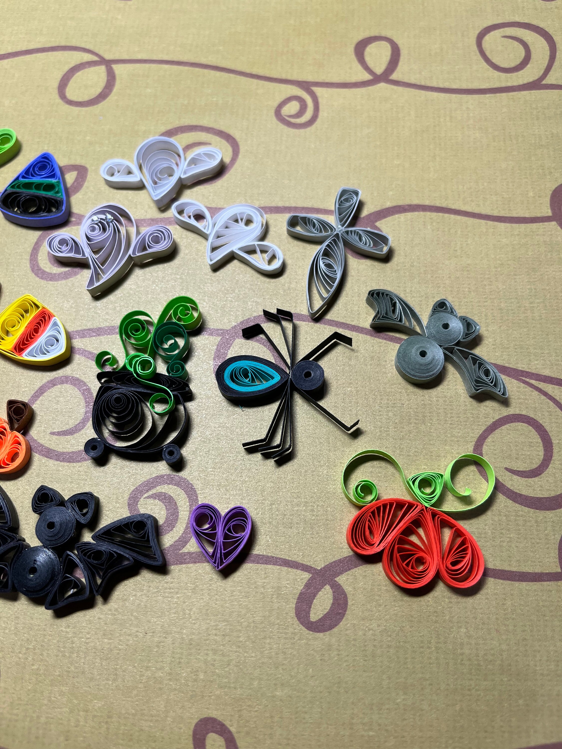 Halloween Themed Quilling Sampler Embellishment Sampler - Etsy