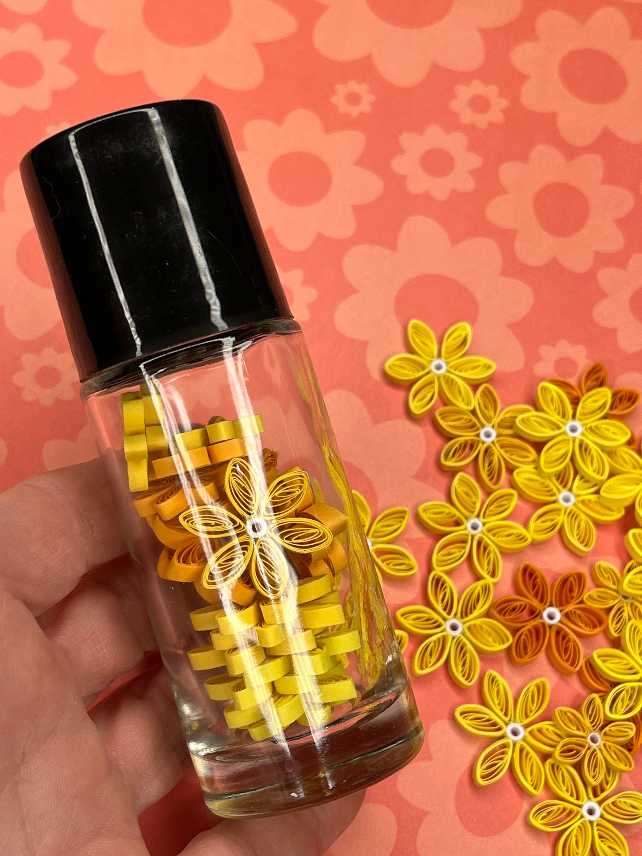 20 Quilled Flowers, Tiny Quilled Flowers, Yellow Flowers, Flower ...