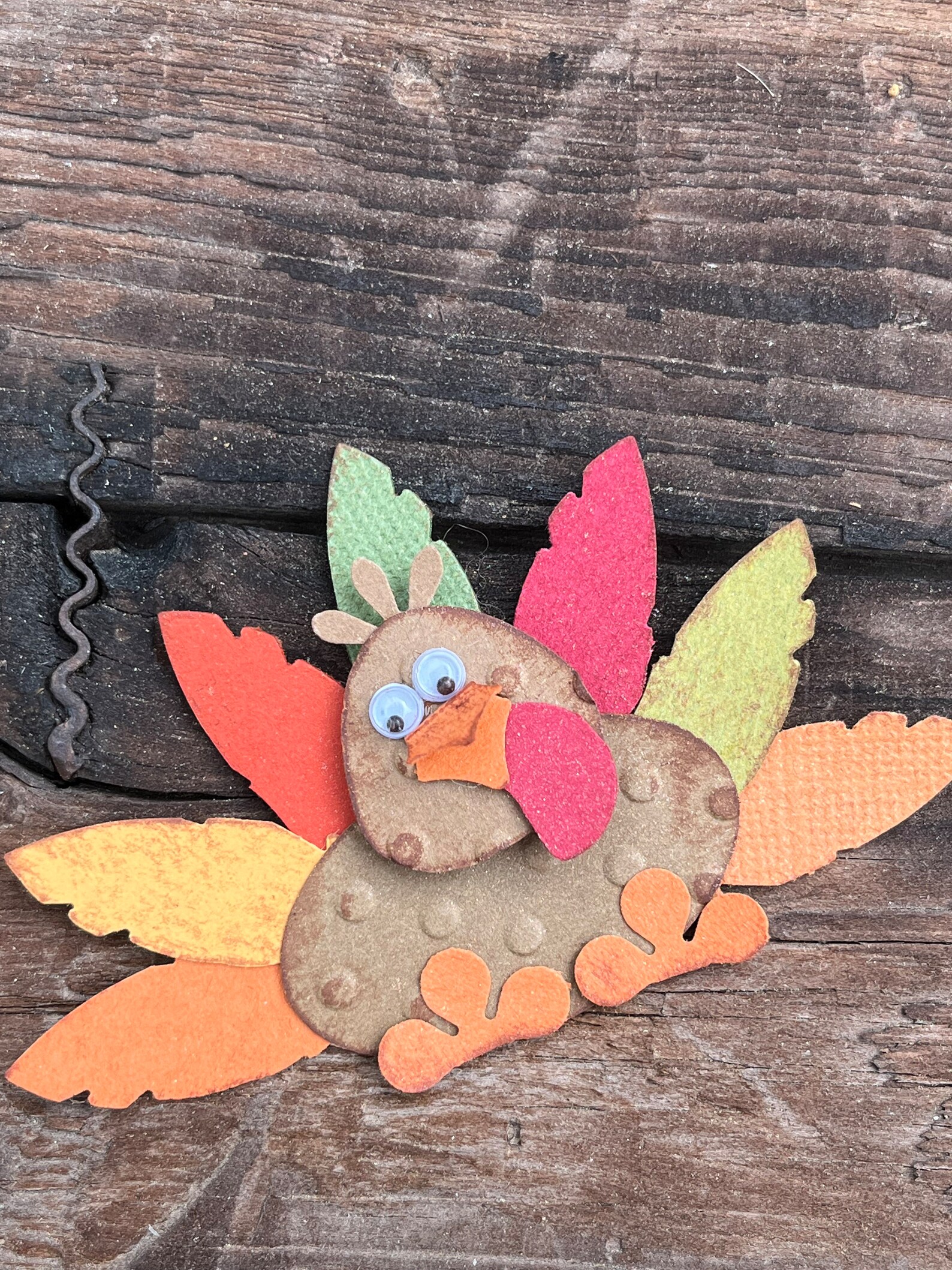 Turkey Embellishments: 3D Punch Art Thanksgiving Decor - Etsy