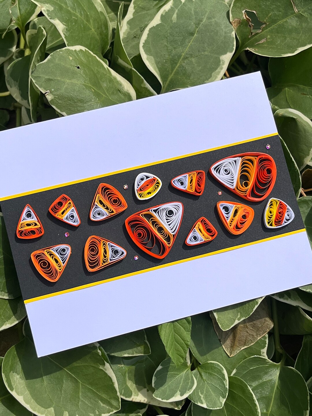 Quilled Candy Corn Halloween Card: Handmade Fall Card - Etsy