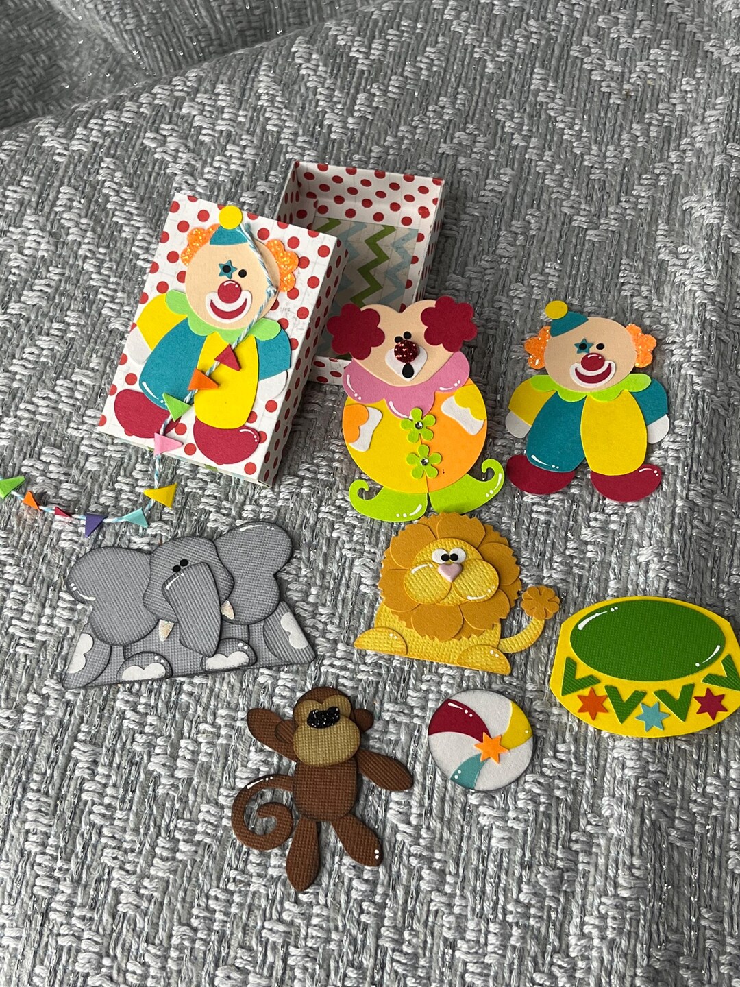 Handmade Circus Embellishments: Paper Art Scrapbooking Kit - Etsy