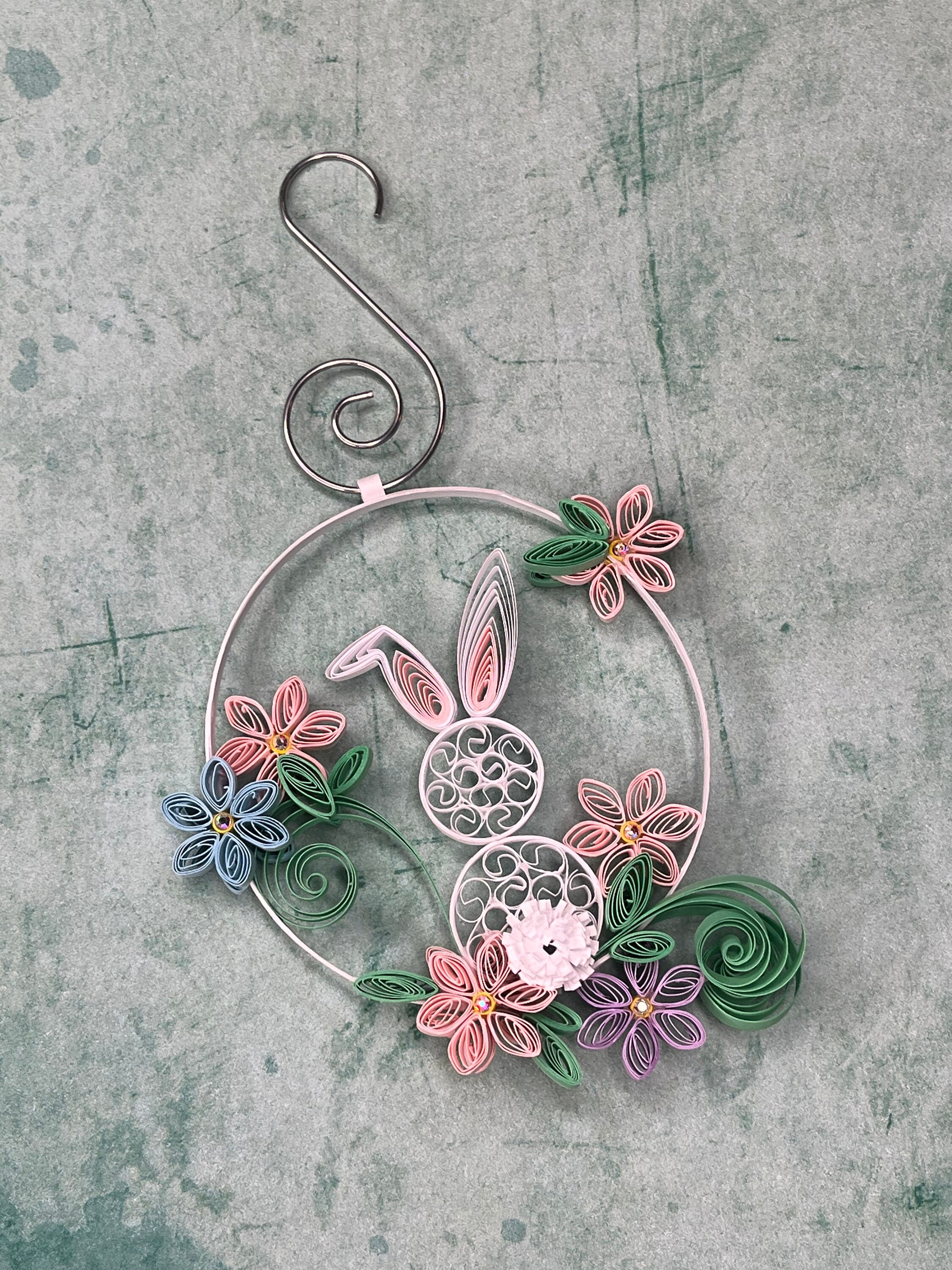 Quilled Bunny Ornament, Quilled Ornament, Paper Ornament, Rabbit ...