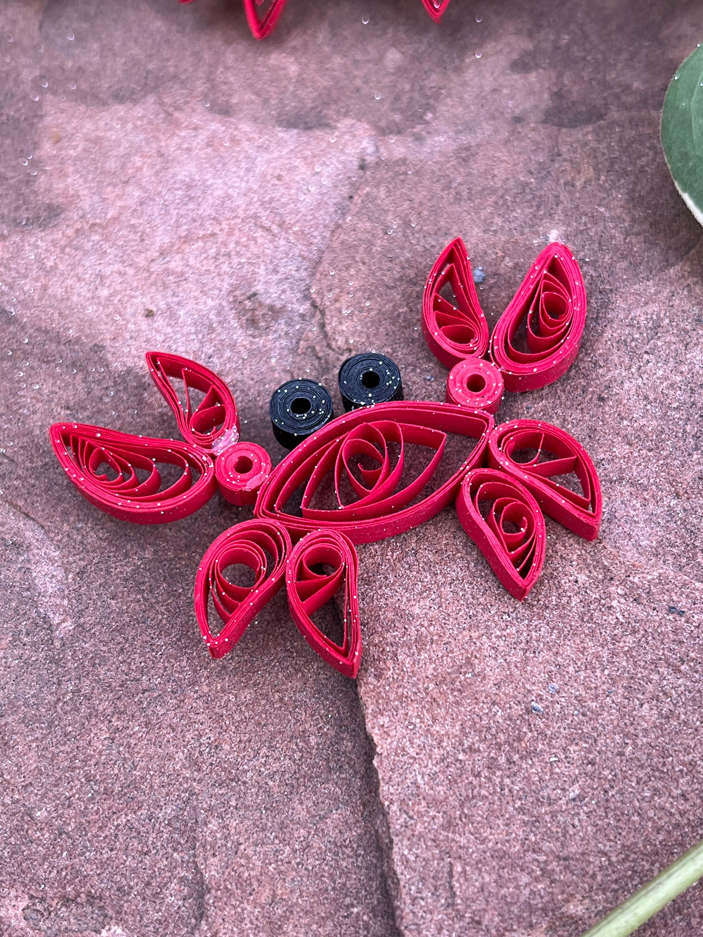 3 Quilled Crabs, Quilled Embellishments, Paper Crab, Table Decoration ...
