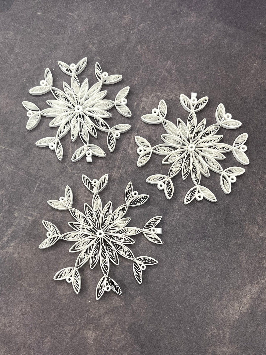Quilled Snowflakes Cream Colored Snowflakes Snowflakes Quilled