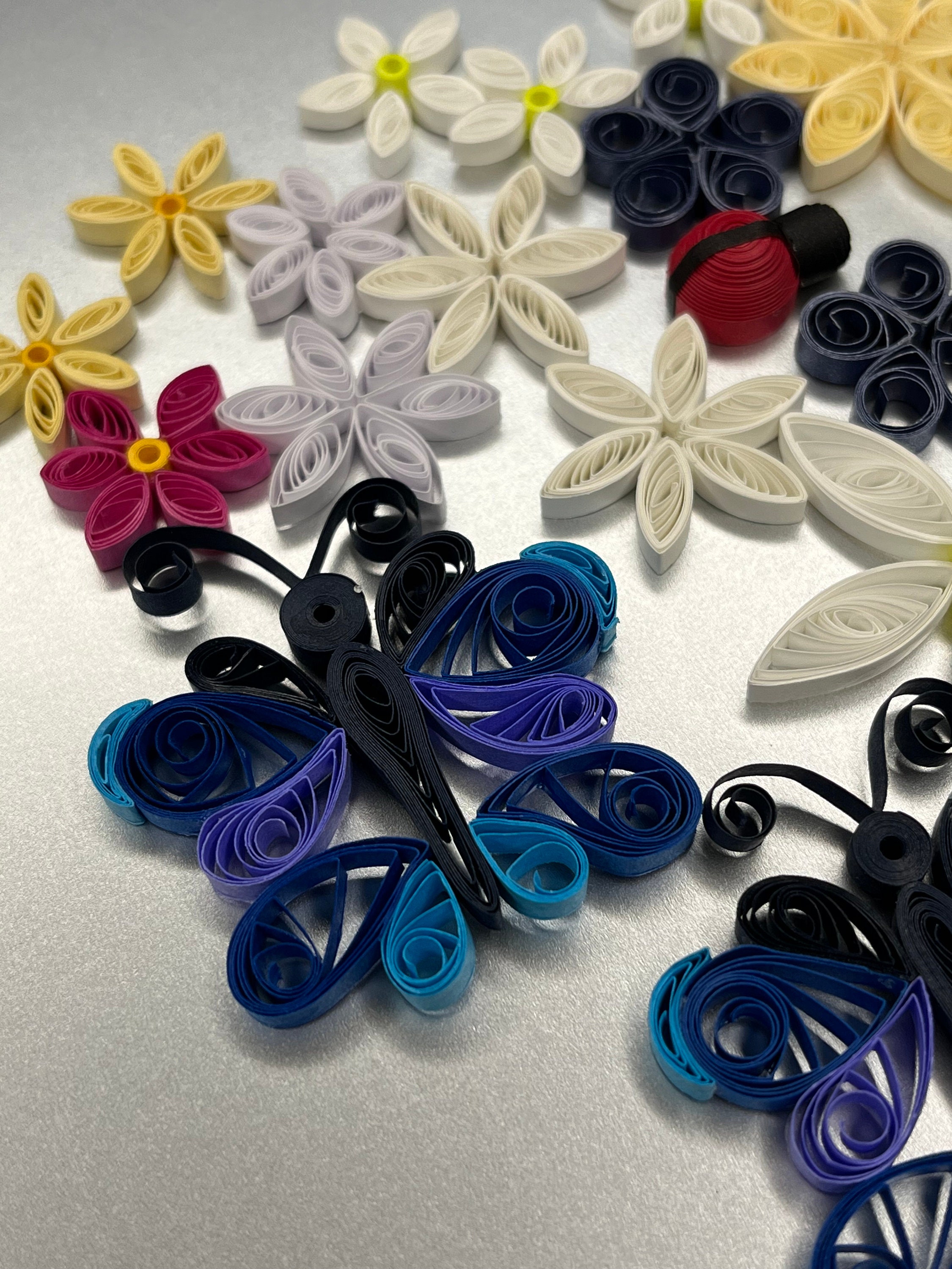 Nature Themed Quilling Sampler, Embellishment Sampler, Quilled Flower ...