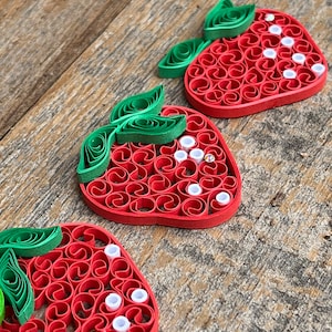 Strawberries, Quilled Strawberries, Quilled Embellishments, Paper ...