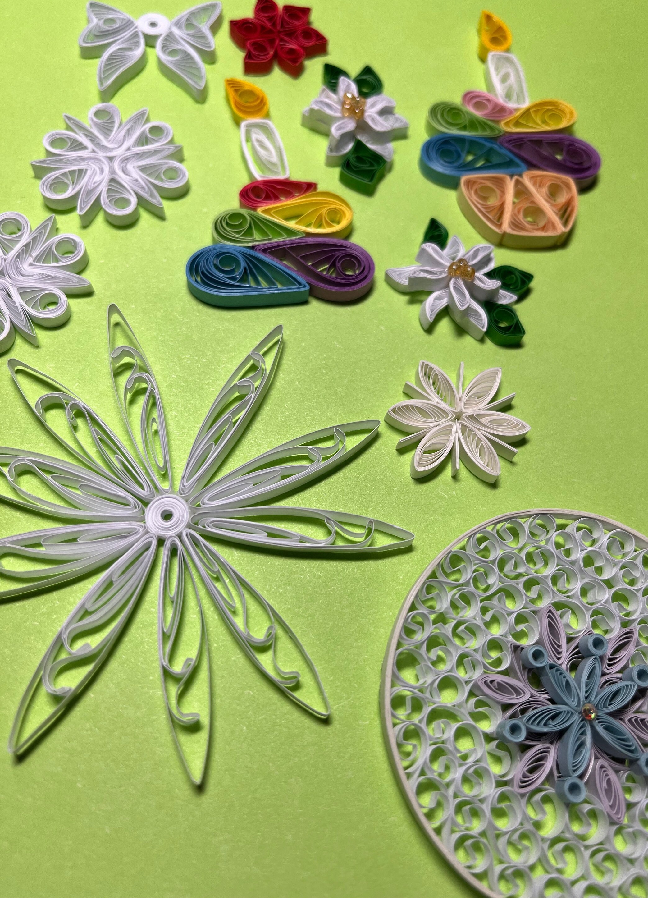 Everyday Themed Quilling Sampler, Embellishment Sampler, Quilled ...