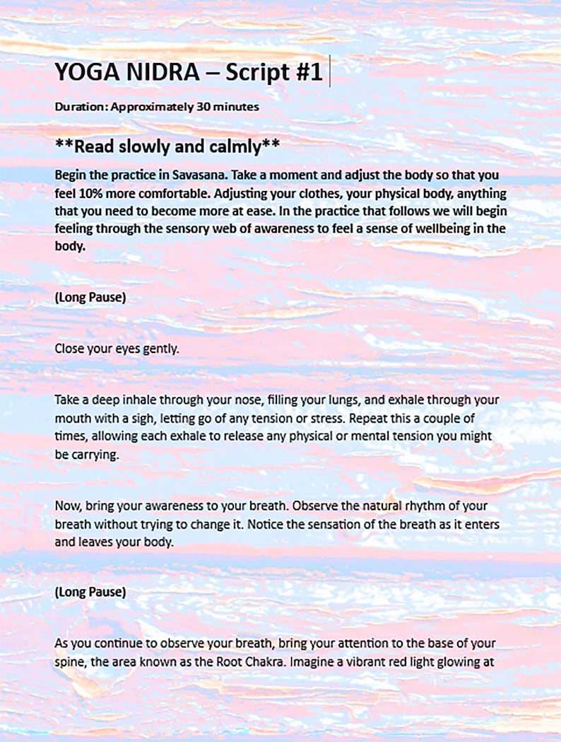 Yoga Nidra Scripts for Balancing Chakras L Done for You Yoga Class Plans L PDF L Ebook L Instant ...