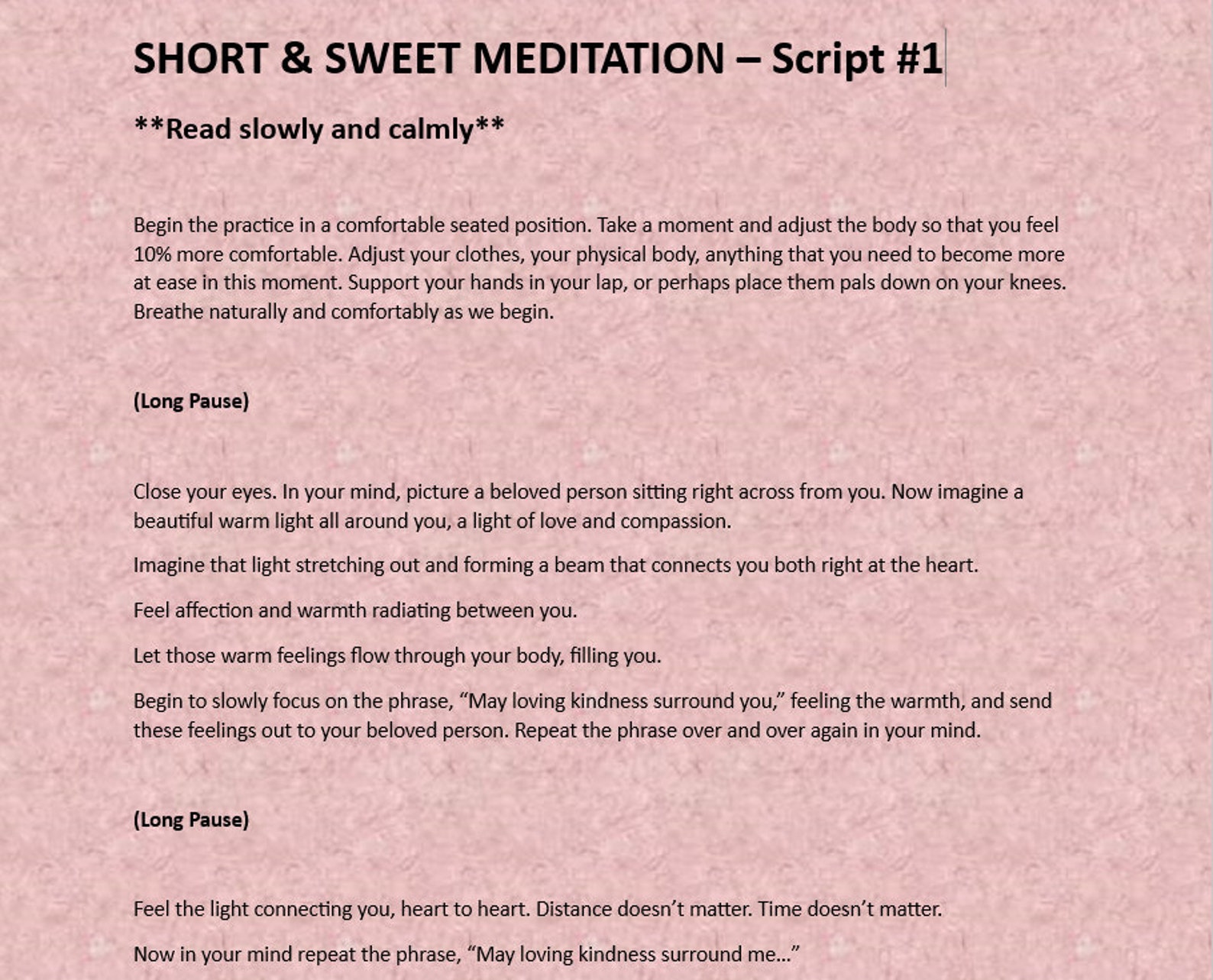 Short & Sweet Meditation Scripts L Done for You Yoga Class Plans L PDF ...