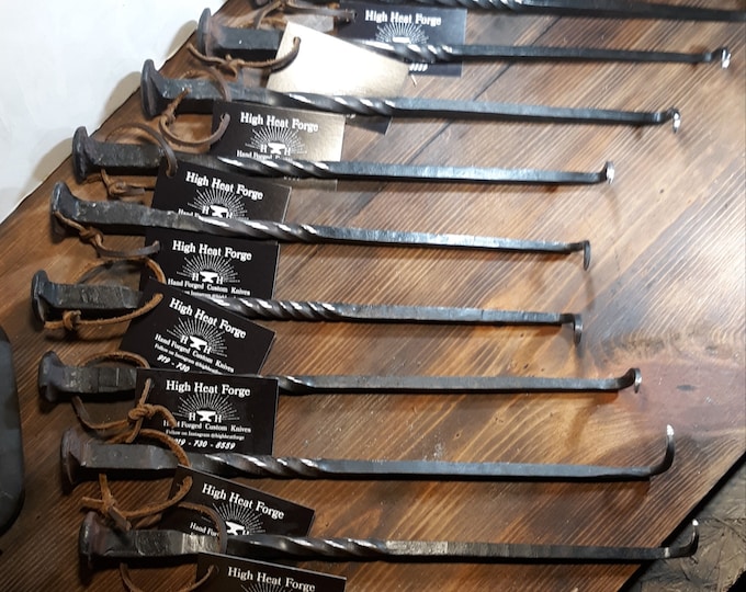 BBQ 16 R.H. Steak Meat Pig Tail Turner Flipper Hand Forged - Etsy