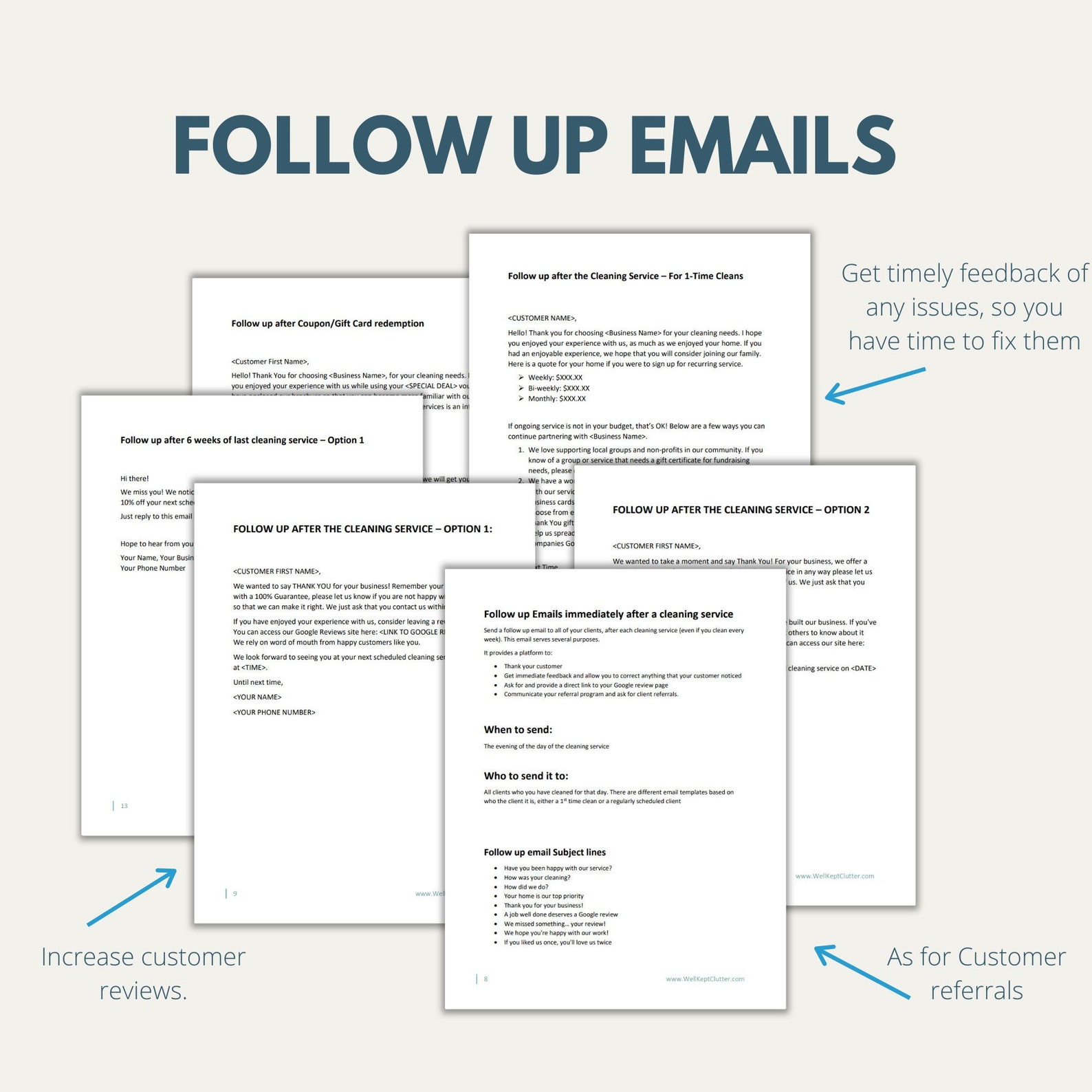 25 Pre-written Email Templates for Maid Services. - Etsy