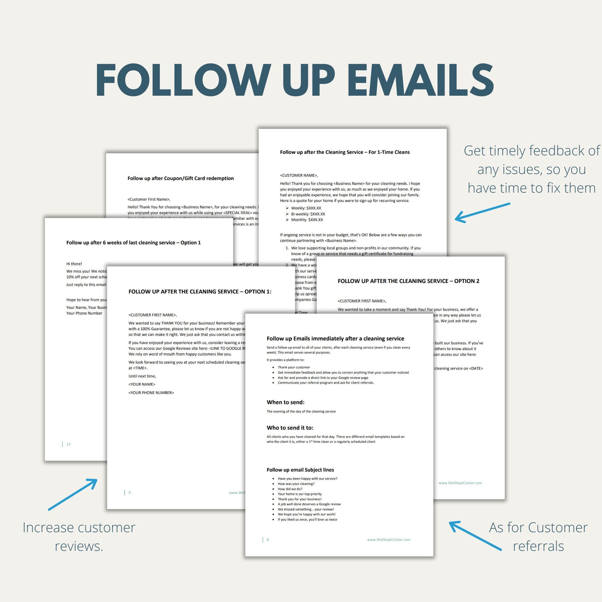 25 Pre-written Email Templates for Maid Services. - Etsy