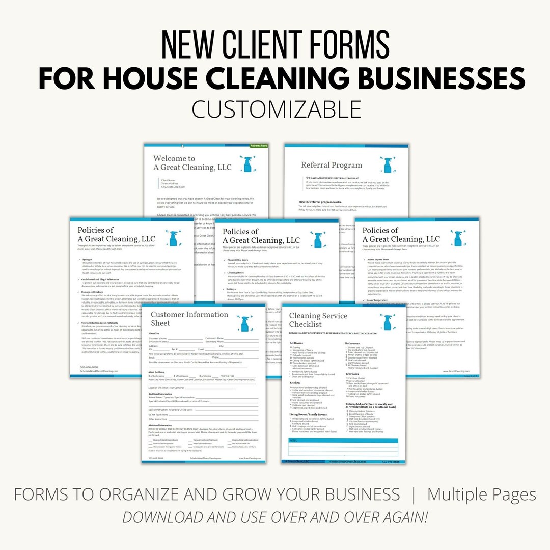 New Client Welcome Kit for Maid Services - Etsy