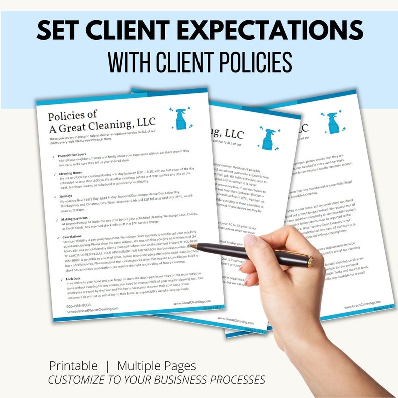 New Client Welcome Kit for Maid Services - Etsy