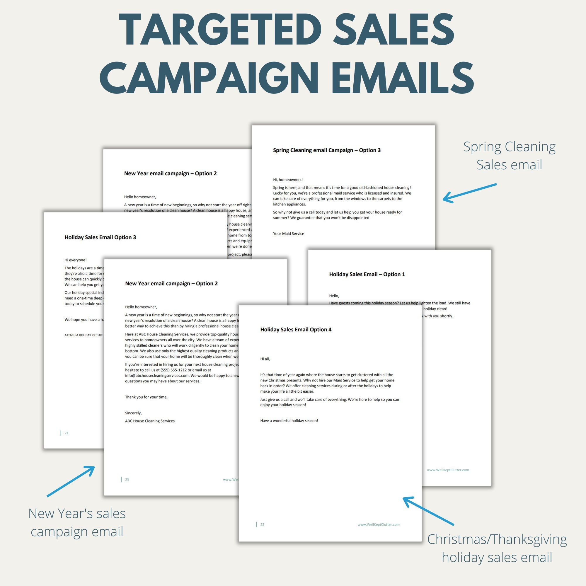 25 Pre-written Email Templates for Maid Services. - Etsy