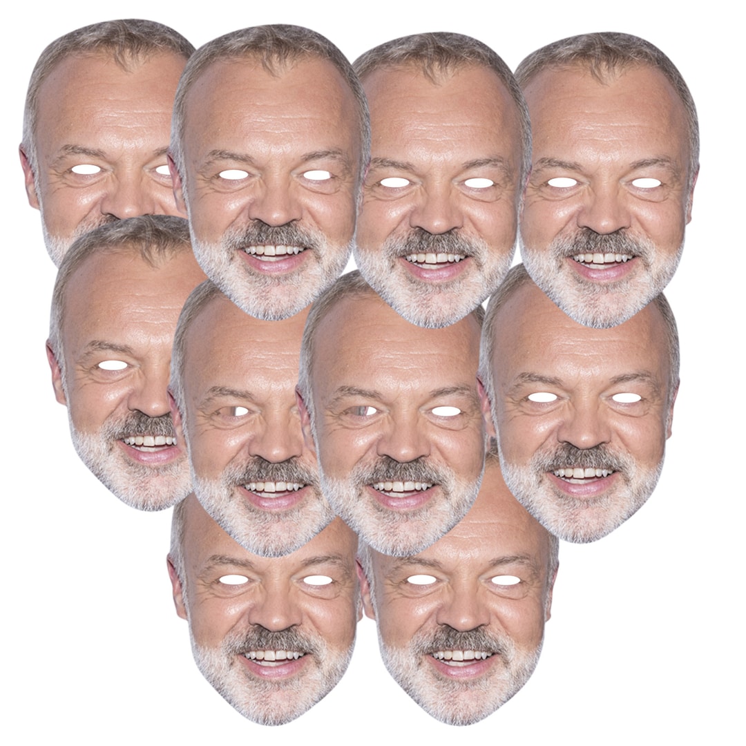 5 OR 10 PACK Graham Norton Face Masks - Eurovision Party - Ready to ...