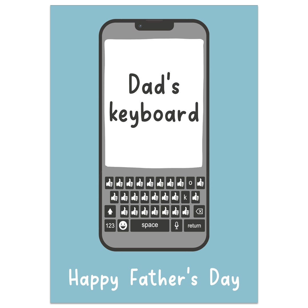 Printable Father's Day Card - Dad's Keyboard Father's Day Card ...