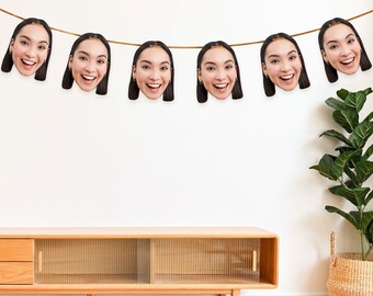 Personalised Photo Bunting Cutout Photo Faces With Ribbon for Banner ...