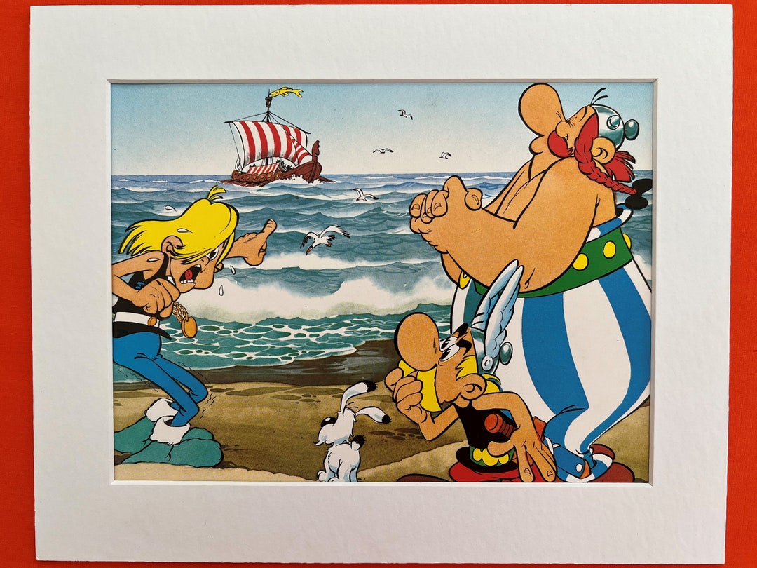 Asterix Obelix Print Upcycled Book Mounted - Etsy UK