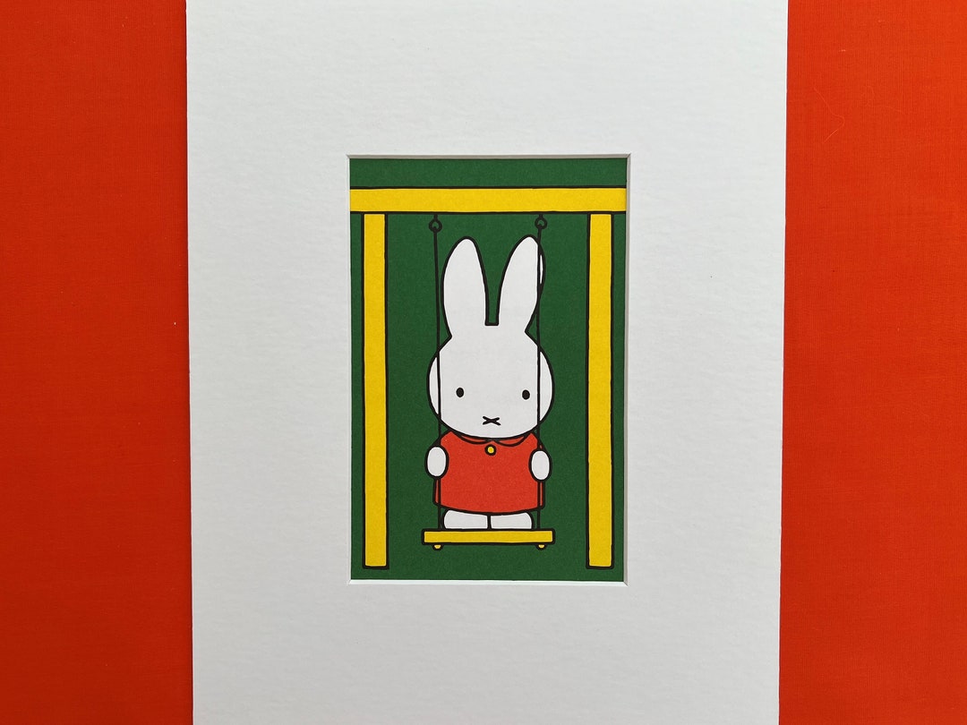 Miffy Print Mounted Nursery Wall Artmiffy Mounted Print Nursery Wall ...