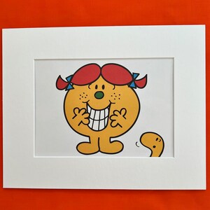 Mr Men Little Miss Trouble Print Mounted Upcycled Book Page Nursery ...
