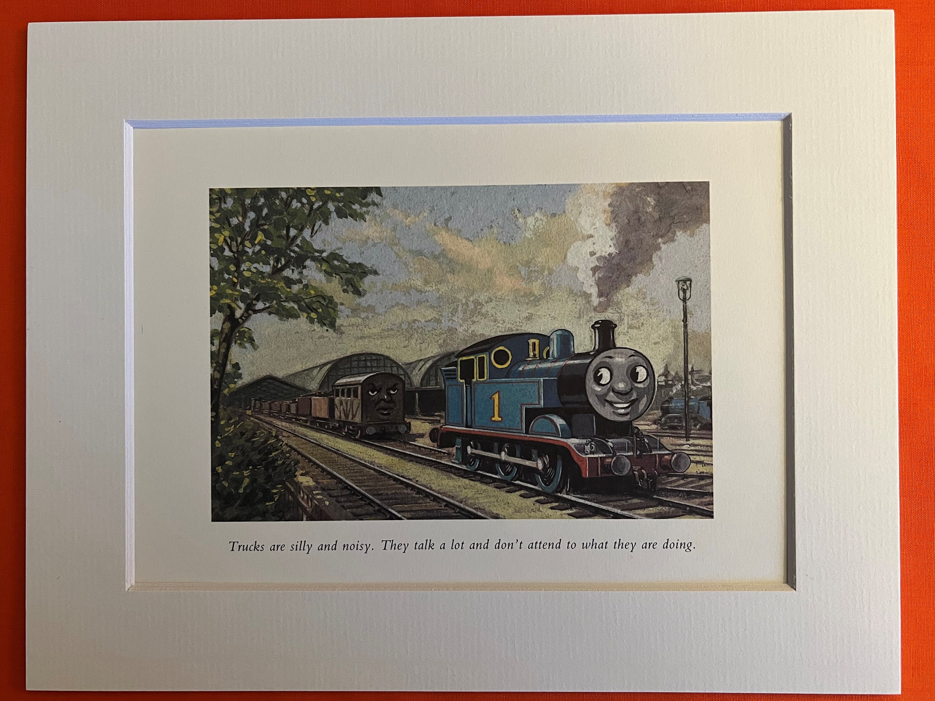 Original Thomas the Tank Engine Mounted Print Nursery Rescued - Etsy UK