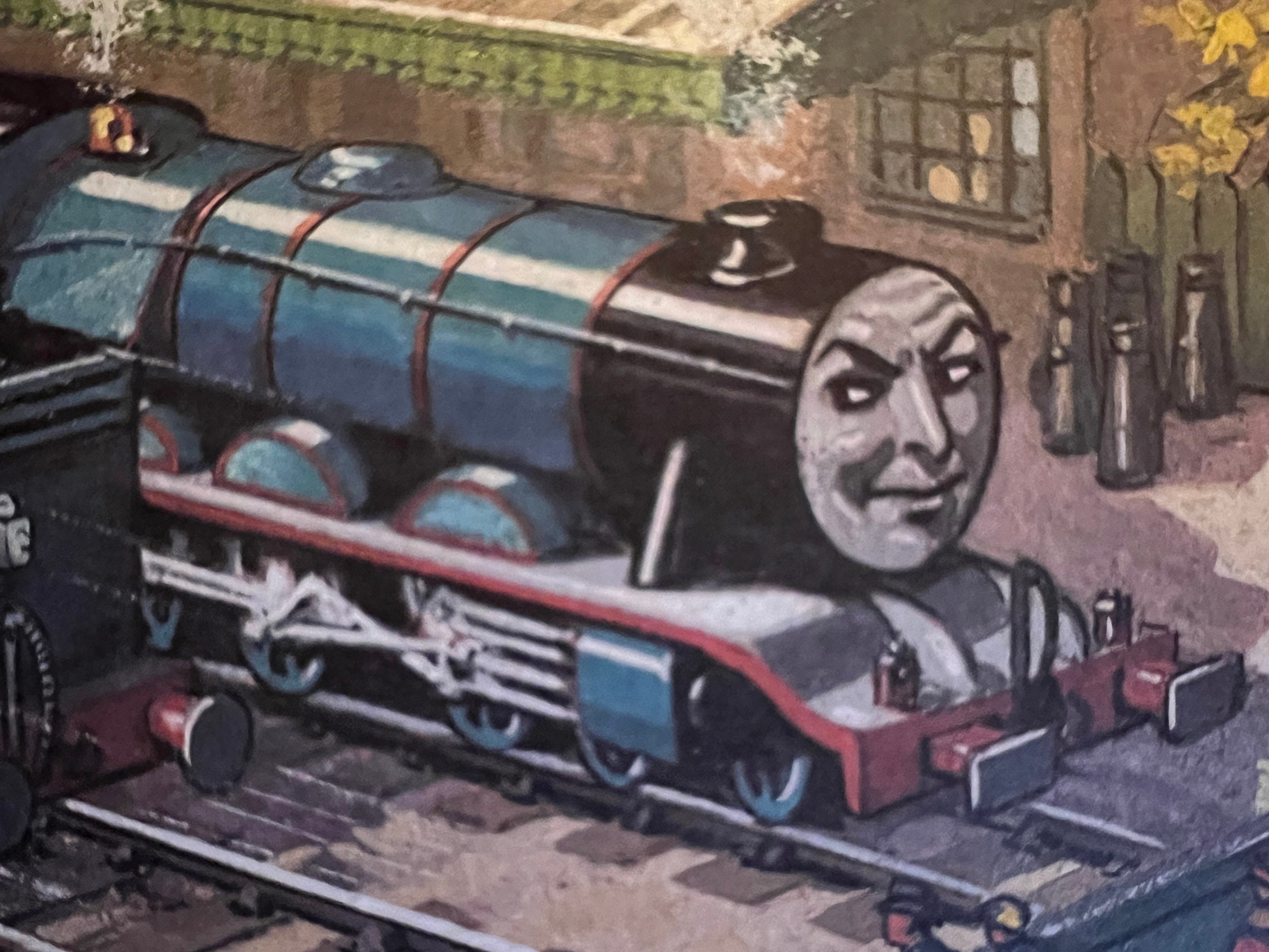 Thomas the Tank Engine Gordon Mounted Print Nursery Rescued Book Page ...