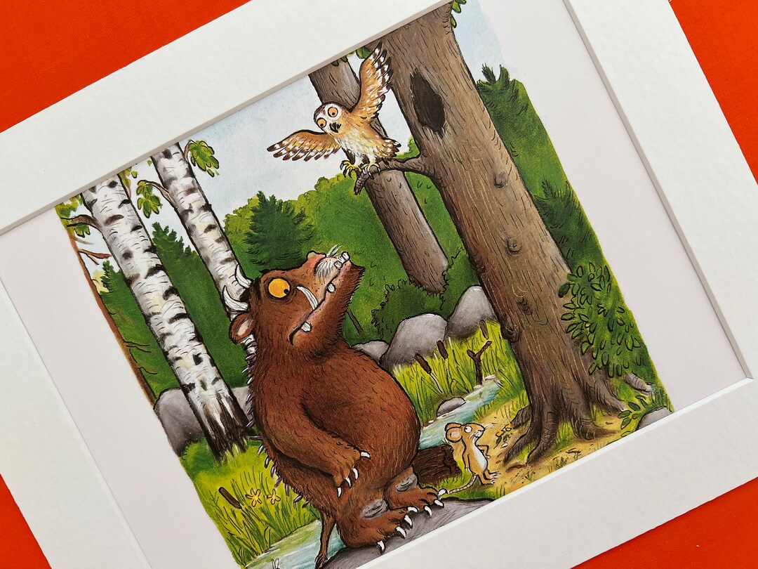 Gruffalo Print Nursery Art Upcycled Book Page - Etsy