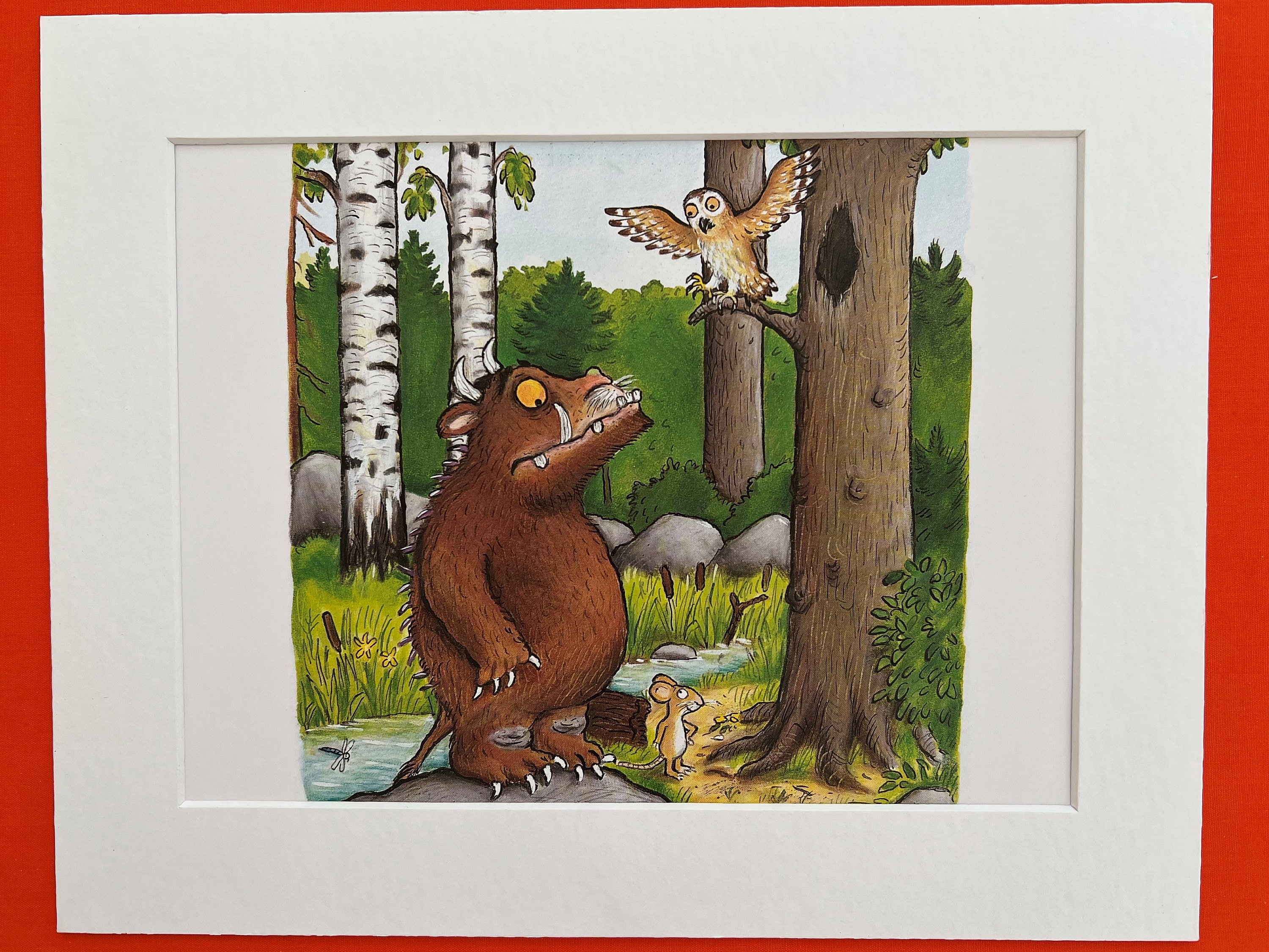 Gruffalo Print Nursery Art Upcycled Book Page - Etsy