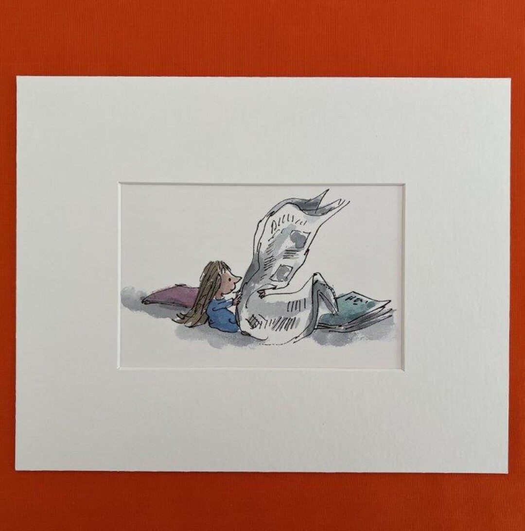 Matilda Print Mounted Book Page - Etsy