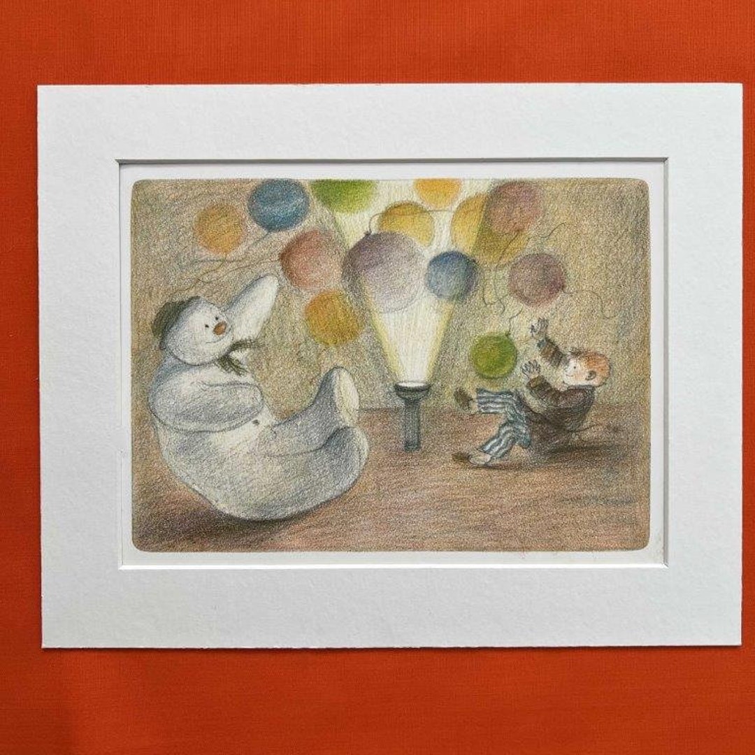 The Snowman Raymond Briggs Illustration Print Mounted Book Page - Etsy