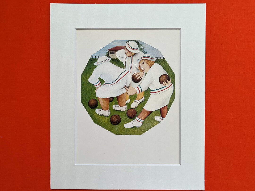 Beryl Cook Bowling Mounted Print Upcycled Book Page - Etsy