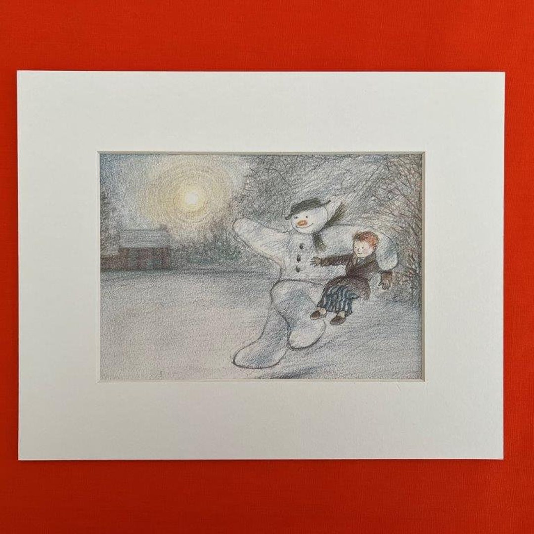 The Snowman Raymond Briggs Illustration Print Mounted Book Page - Etsy