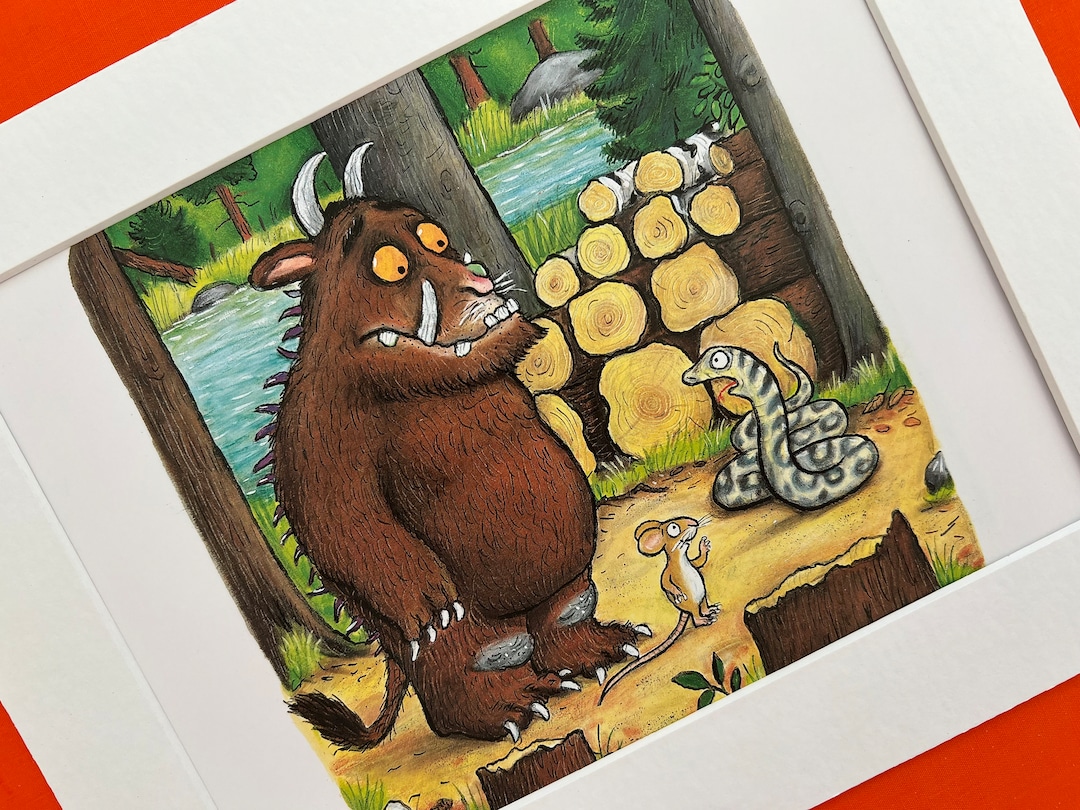 Gruffalo Print Nursery Art Upcycled Book Page - Etsy