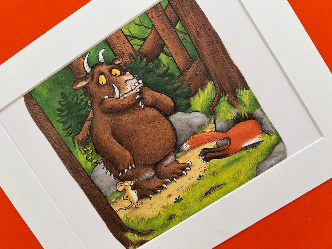 Gruffalo Print Nursery Art Upcycled Book Page - Etsy