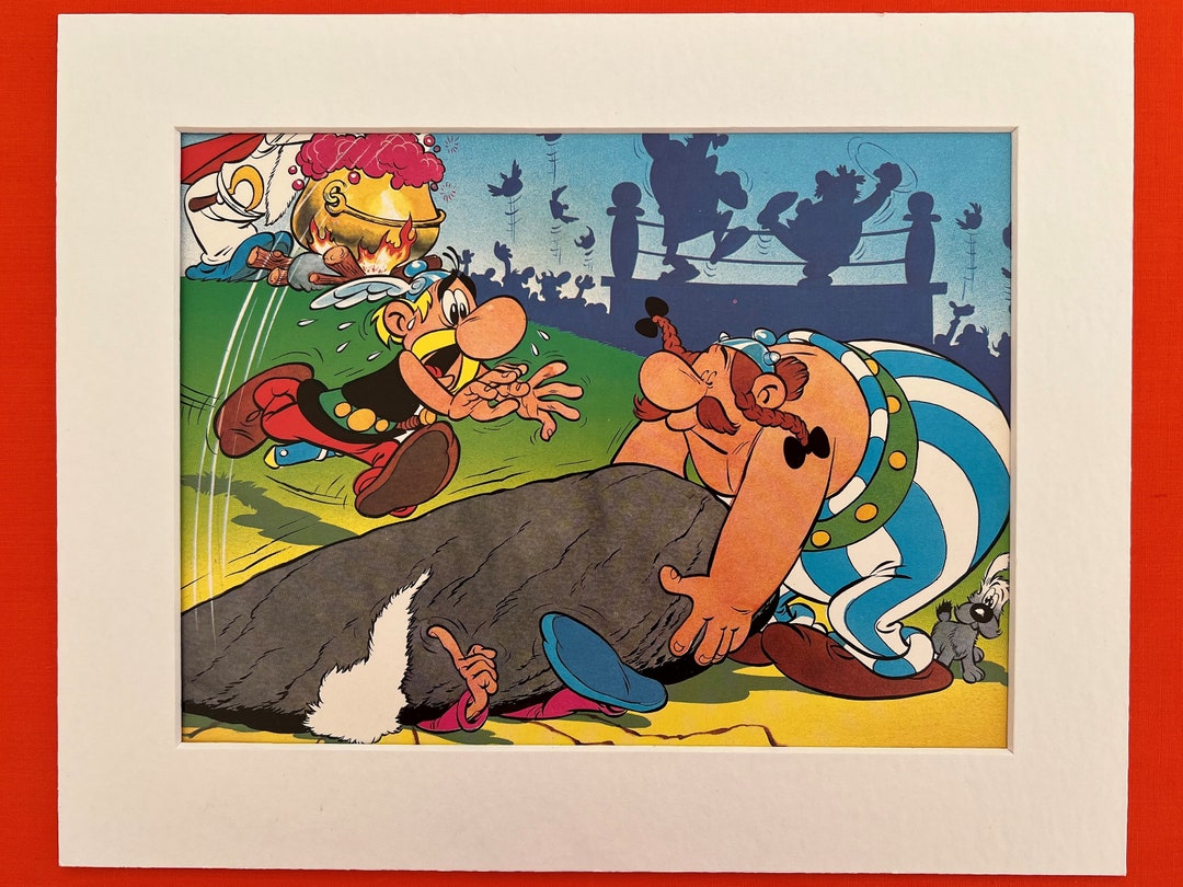 Asterix Obelix Print Upcycled Book Mounted - Etsy UK
