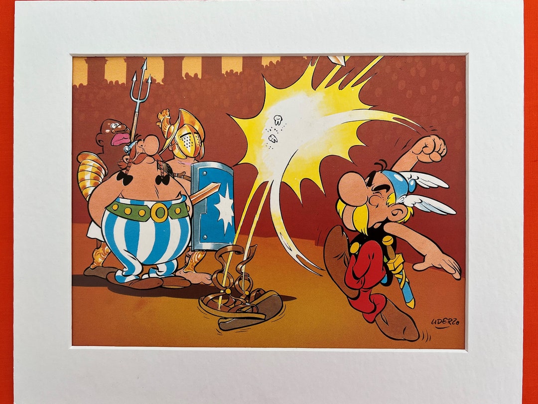 Asterix Obelix Print Upcycled Book Mounted - Etsy UK