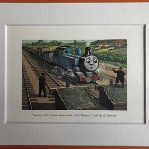 Thomas the Tank Engine Fat Controller Mounted Wall Art Print Nursery ...