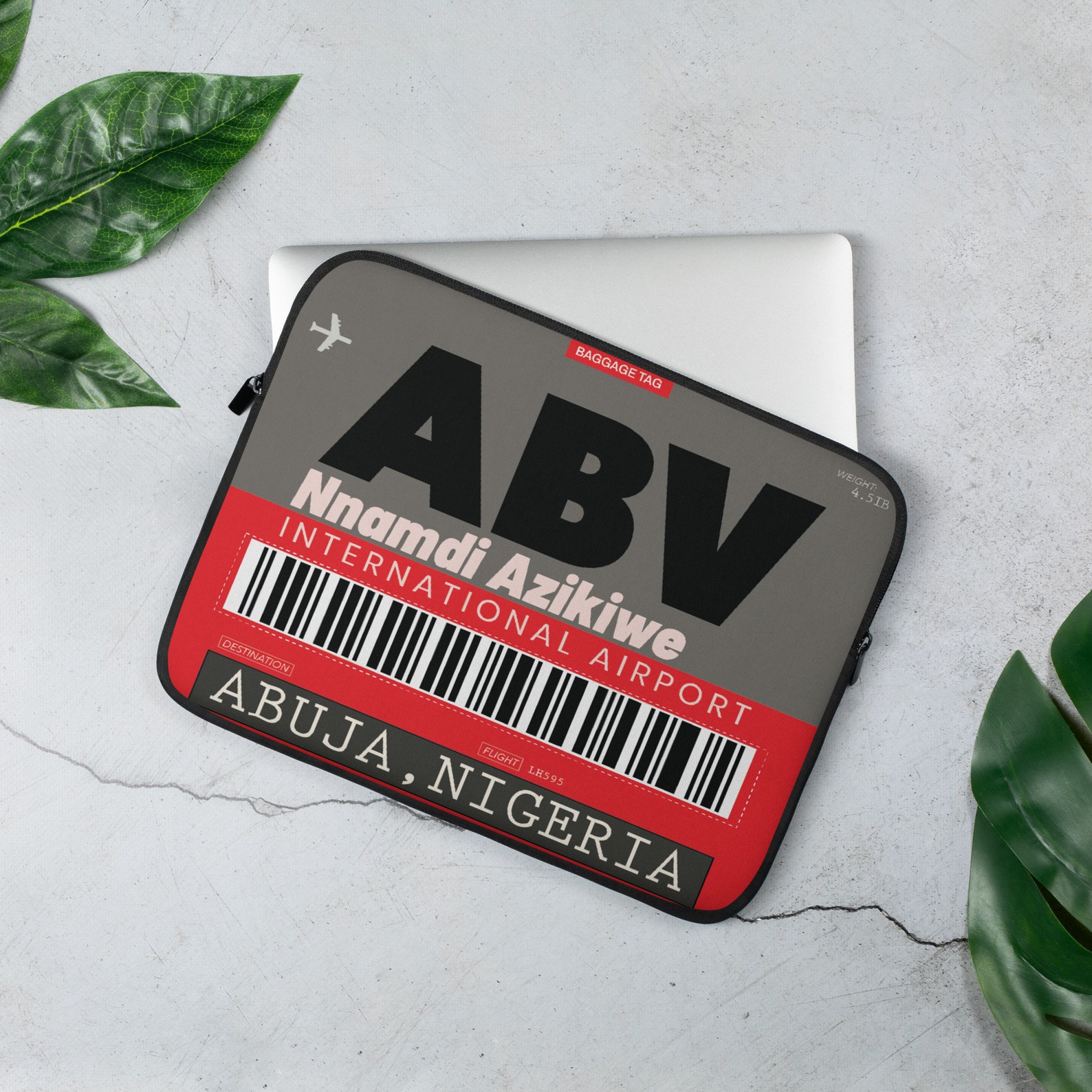 ABV Abuja Nigeria Airport Tag Laptop Sleeve for MacBook 15, MacBook Pro ...