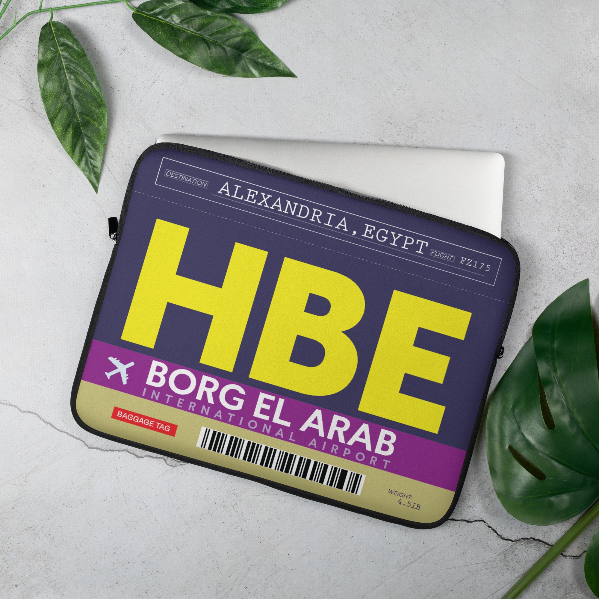 Egypt Borg El Arab Airport Tag Laptop Sleeve for MacBook 15, MacBook ...