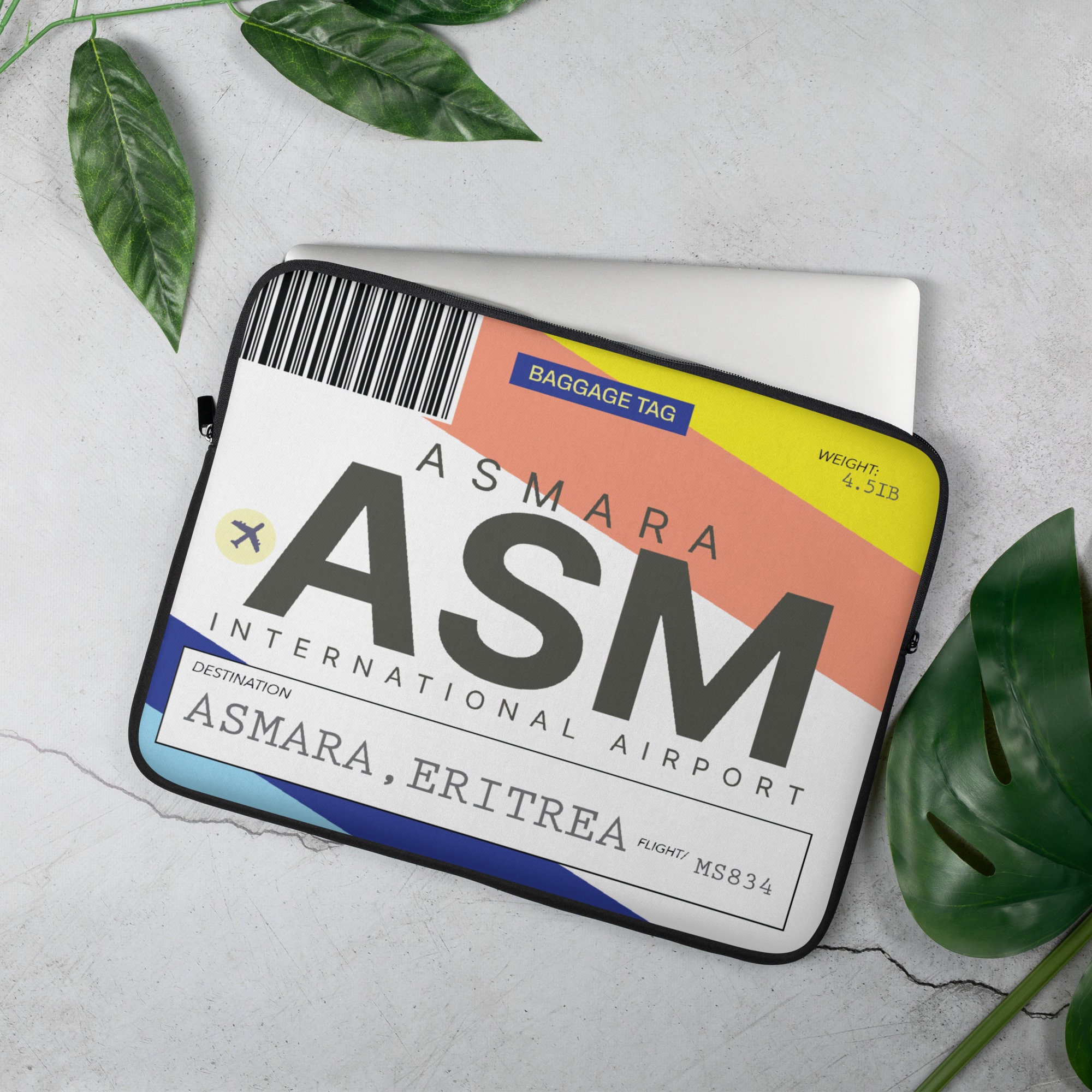 ASM Asmara Airport Tag Laptop Sleeve for MacBook 15, MacBook Pro 13 ...