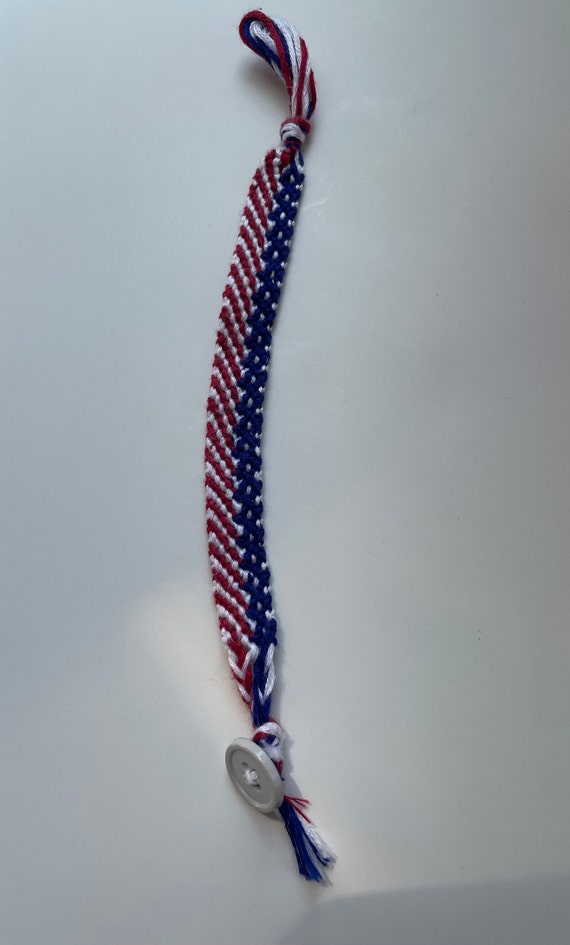 Friendship Bracelet American Flag Pattern - Etsy