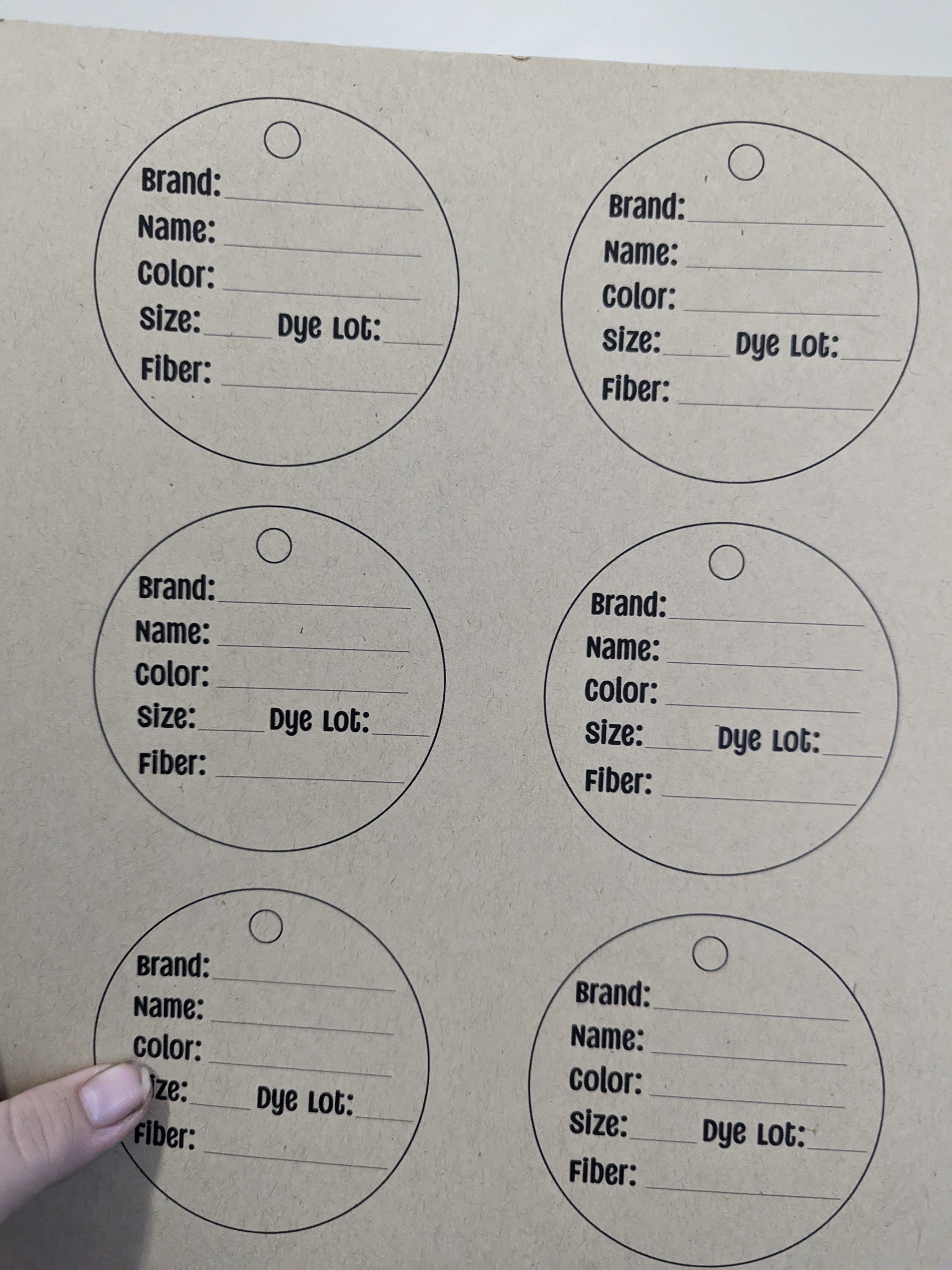 DIGITAL Yarn Tags Crochet and Knitting Organizing Labels Printable File ...