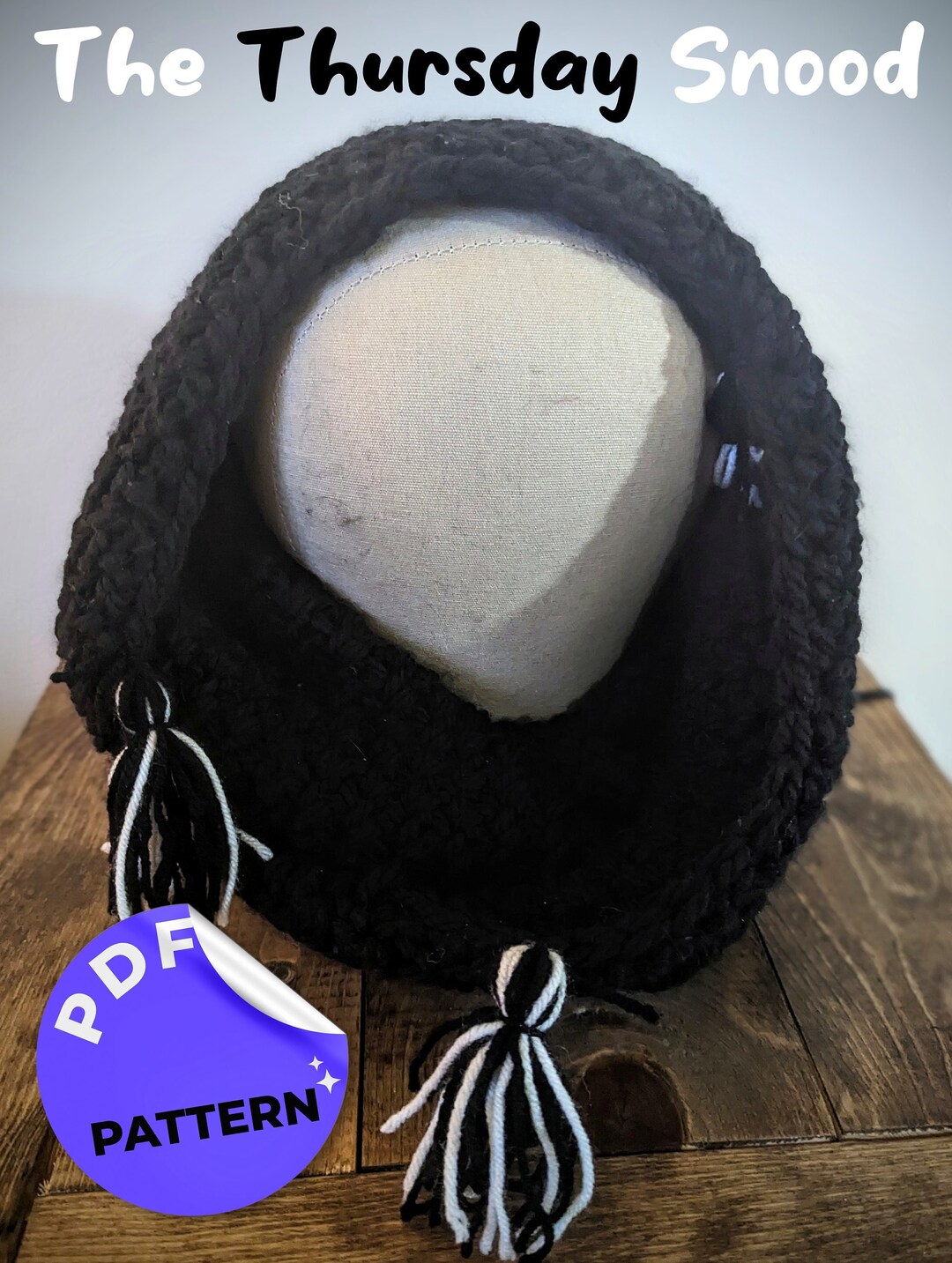 The Thursday Snood PDF Pattern, Wednesday-inspired Infinity Scarf ...