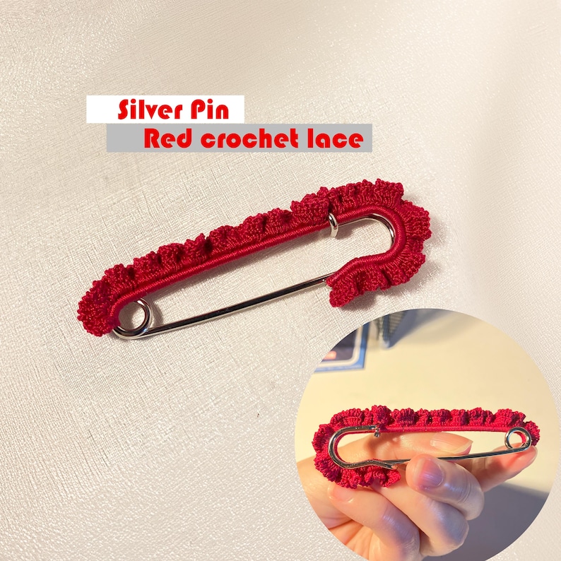 Crocheted Safety Pin: Shawl, Scarf, Blanket Pin - Etsy