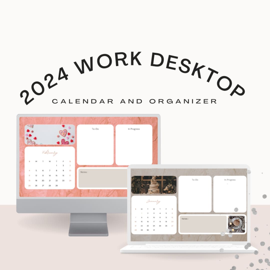 2024 Work Desktop Calendar and Organizer - Etsy